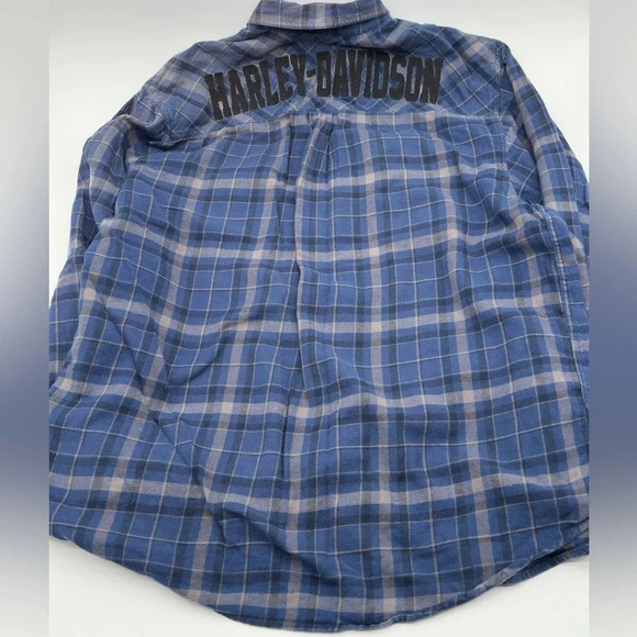 Harley-Davidson | Shirts | Mens Harley Davidson Embroidered Blue ...